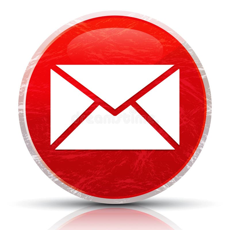 Email Icon Metallic Grunge Abstract Red Round Button Illustration 库存例证 ...