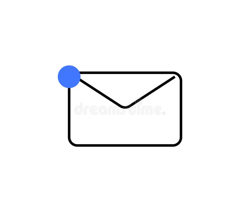 Email Icon with a Notification Badge Representing New Messages or ...
