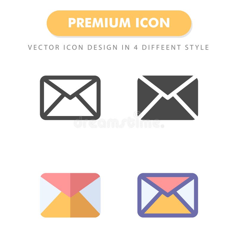 Email, Icon Pack Isolated on White Background. for Your Web Site Design ...