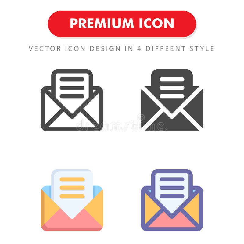 Email, Icon Pack Isolated on White Background. for Your Web Site Design ...