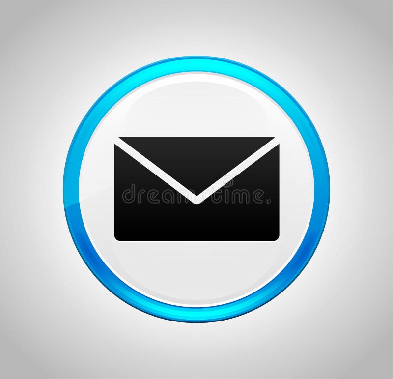 Email Icon Round Blue Push Button Stock Illustration - Illustration of ...
