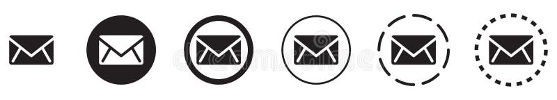 Email Icon. Set of Mail Icons. Message Symbol Stock Vector ...