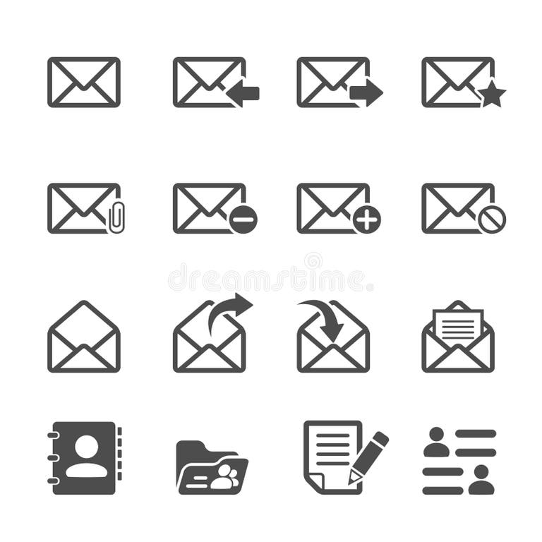 Email Attachment Icon Stock Illustrations – 2,988 Email Attachment Icon ...