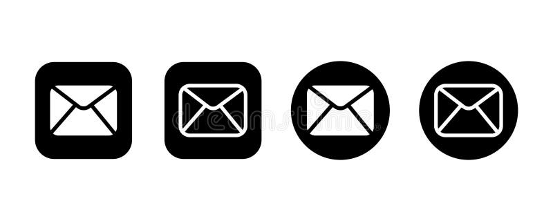 Email Icon Set Vector Illustration. Mail Sign Stock Vector ...