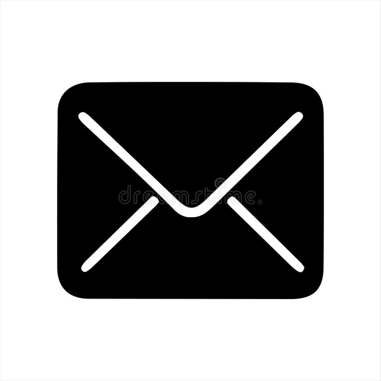 An Email Icon Silhouette is a Minimalistic, Solid-color Depiction of an ...