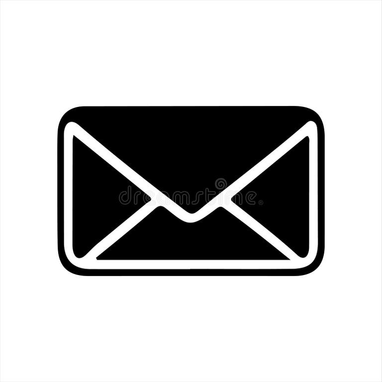 An Email Icon Silhouette is a Minimalistic, Solid-color Depiction of an ...