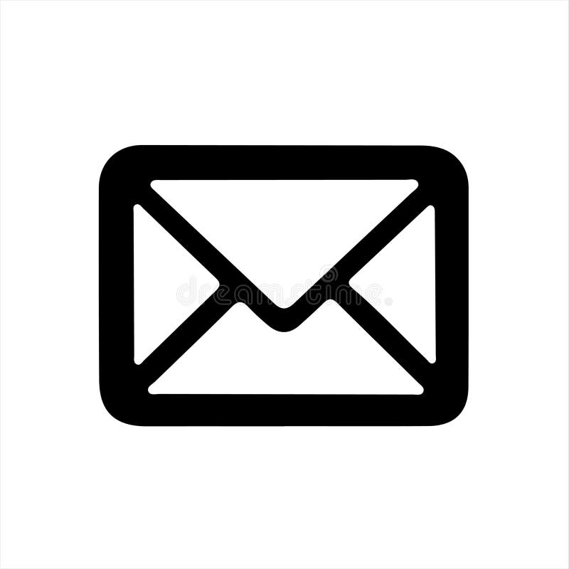 An Email Icon Silhouette is a Simple, Solid-color Representation of an ...