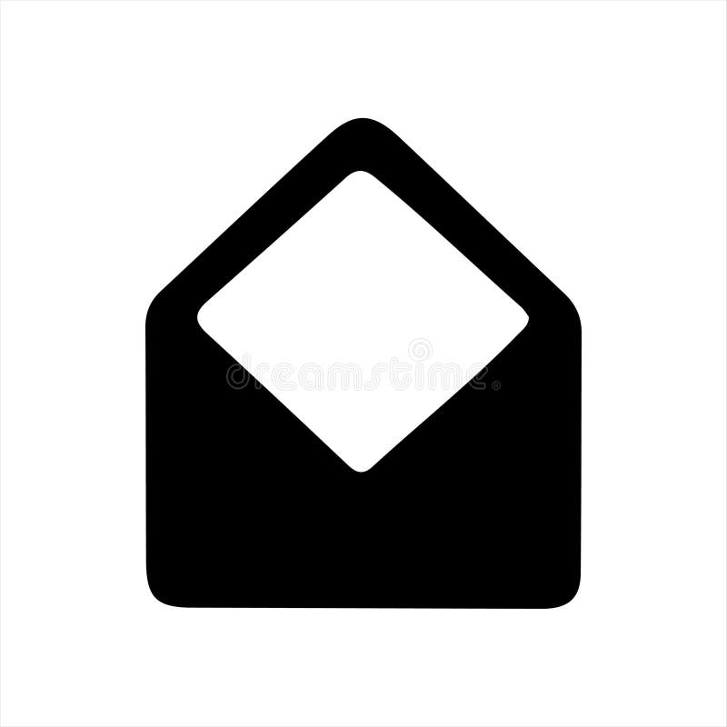 An Email Icon Silhouette is a Simple, Solid-color Representation of an ...