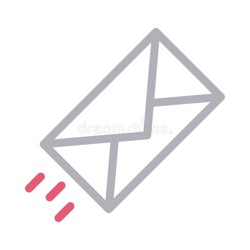 Email Colour Line Vector Icon Stock Vector - Illustration of email ...