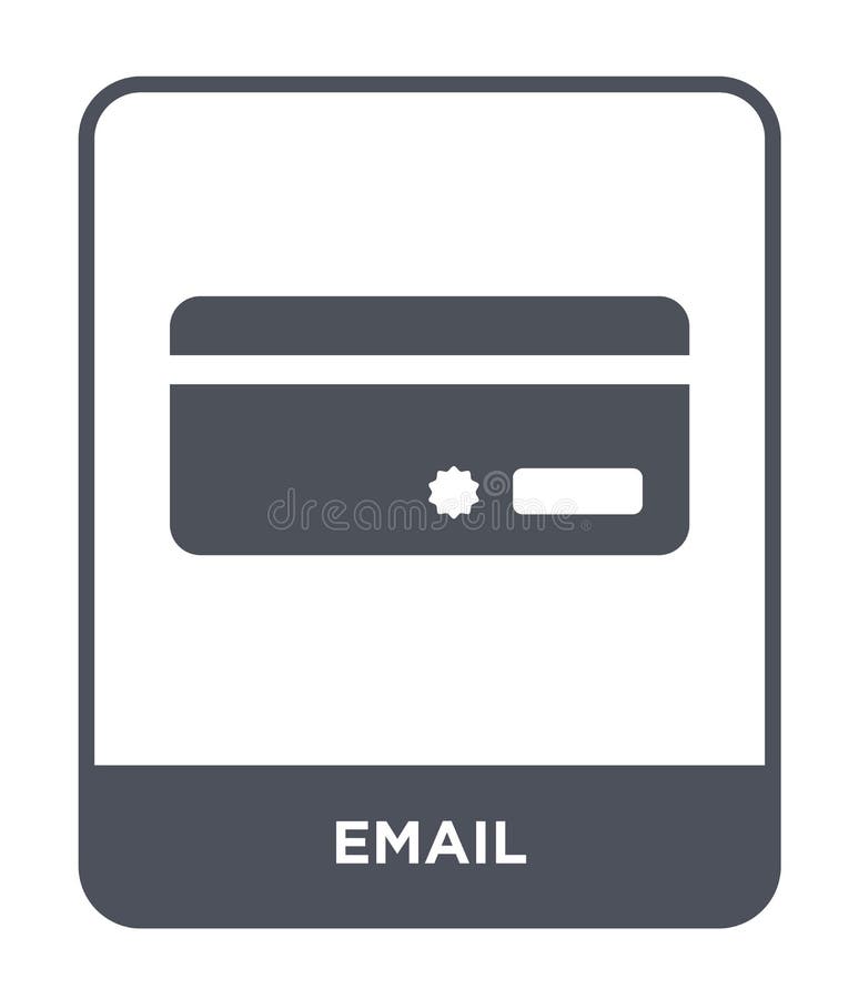 Email Icon in Trendy Design Style. Email Icon Isolated on White ...