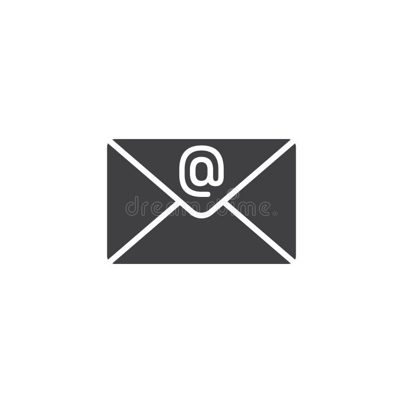 Modern Email Icon Vector Black White Stock Vector - Illustration of ...
