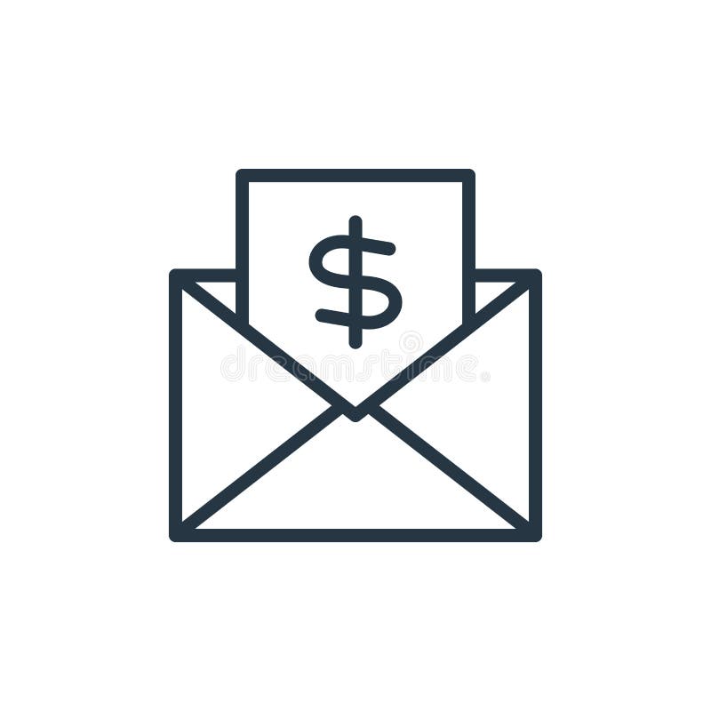 Email Icon Vector from Sales Concept. Thin Line Illustration of Email ...