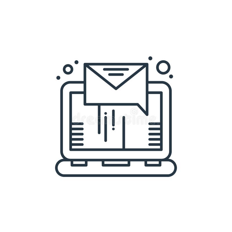 Email Icon Vector from Digital Marketing Concept. Thin Line ...