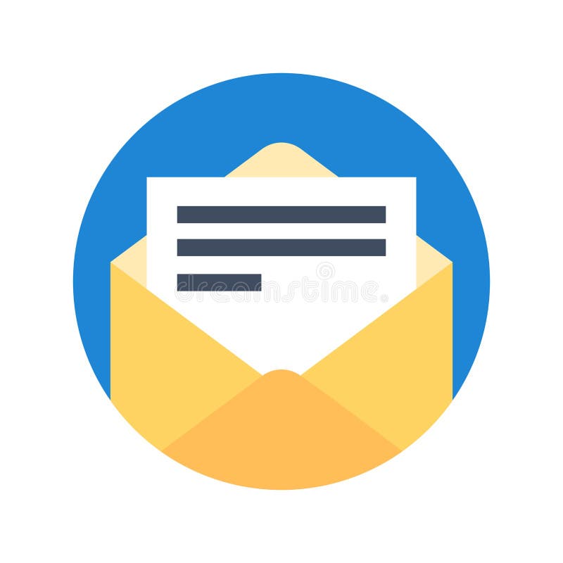 Email Icon Vector Illustration Stock Vector - Illustration of internet ...