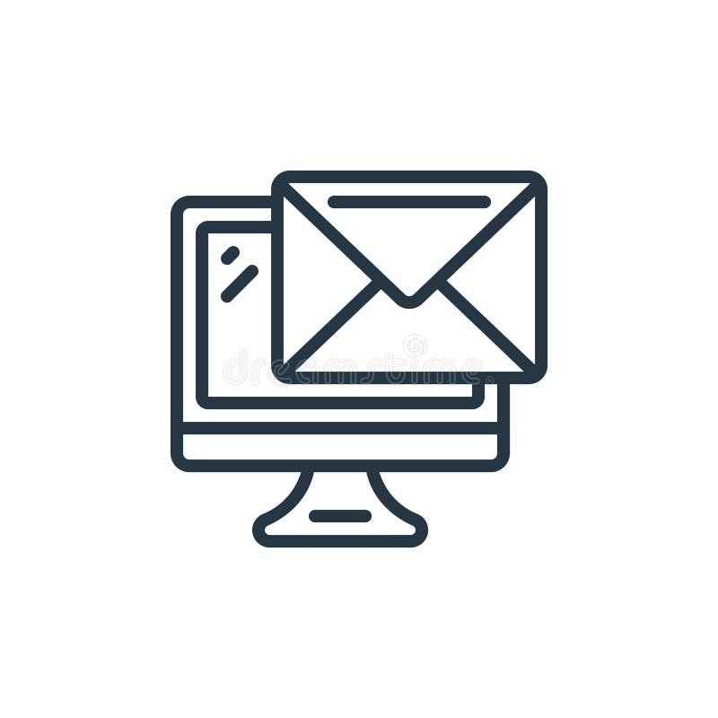 Email Icon Vector from Internet of Things Concept. Thin Line ...