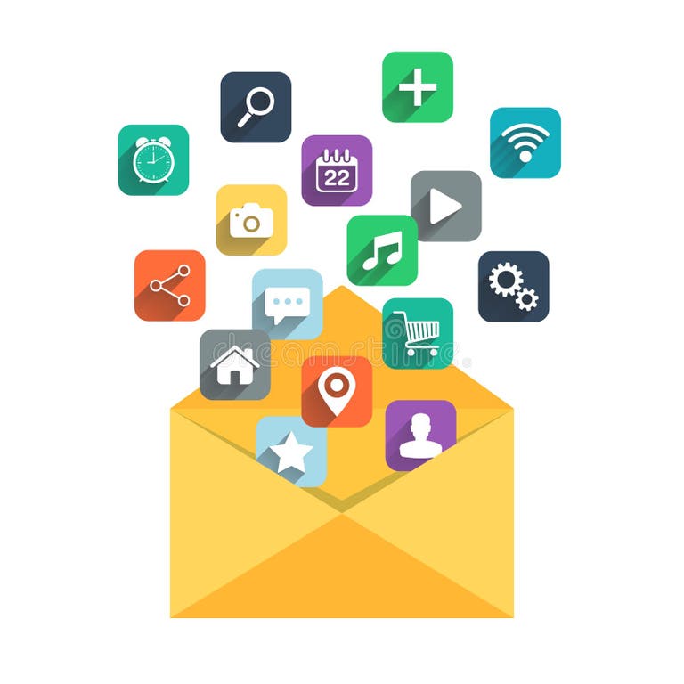 Purple Email Symbol Isolated White Stock Illustrations – 870 Purple ...