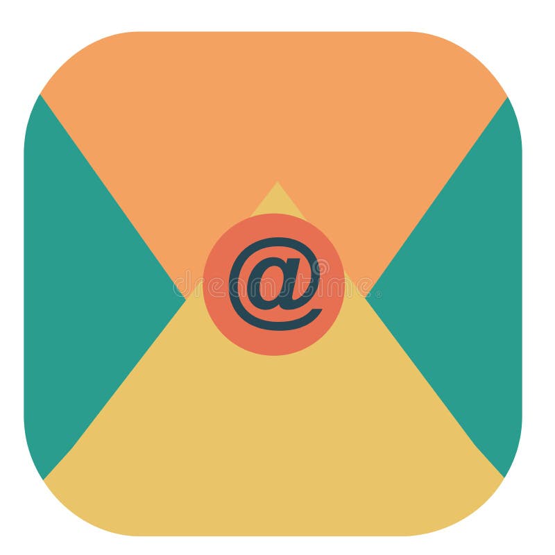 Email Icon for Website and Internet. Colored Envelope in 3D Look Stock ...