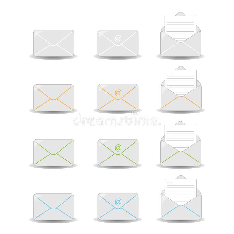 Email Icons stock vector. Illustration of simple, website - 16403744