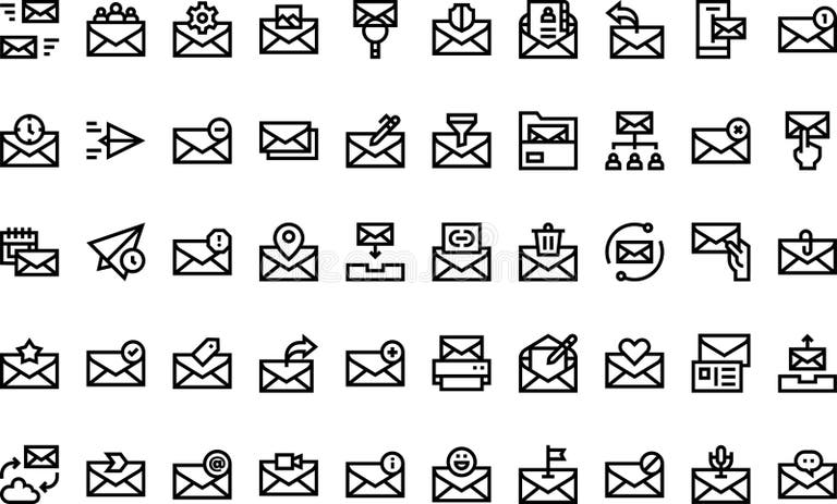 Email Icons High-Quality Vector Icons Collection with Editable Stroke ...