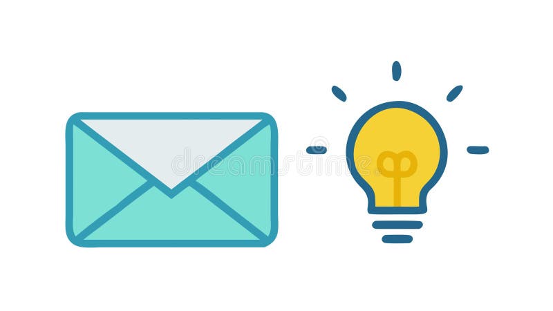 Email Idea & Inspiration, Creative Message Notification Vector, Vector ...