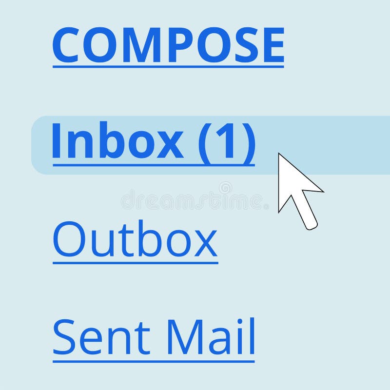 New Email Message in the Inbox Stock Illustration - Illustration of ...