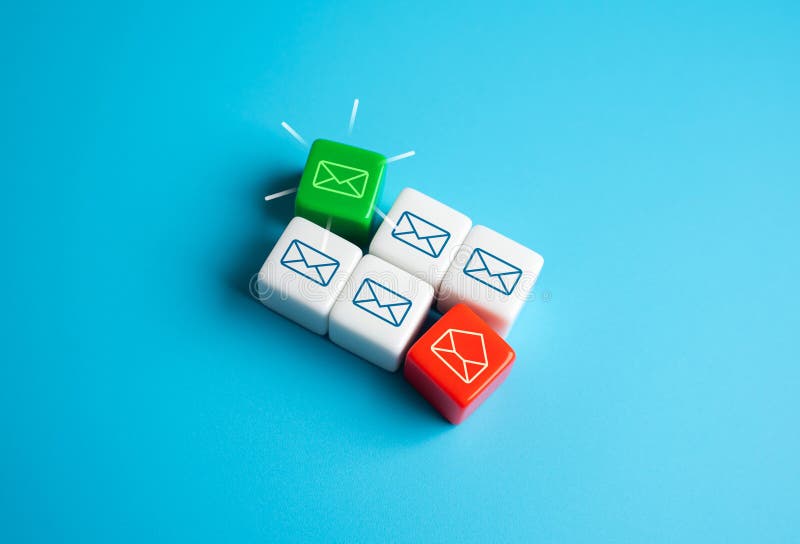 Email Inbox with Incoming Letters. New and Read Message Stock Photo ...