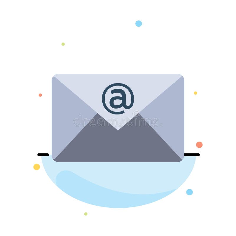 Email, Inbox, Mail Abstract Flat Color Icon Template Stock Vector ...