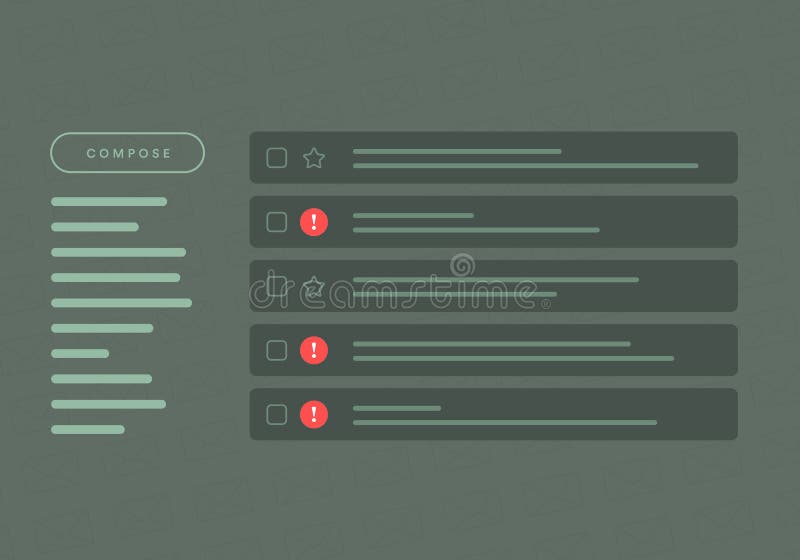 Email Inbox with 5 New Messages and Spam - Showcasing Browser Window ...