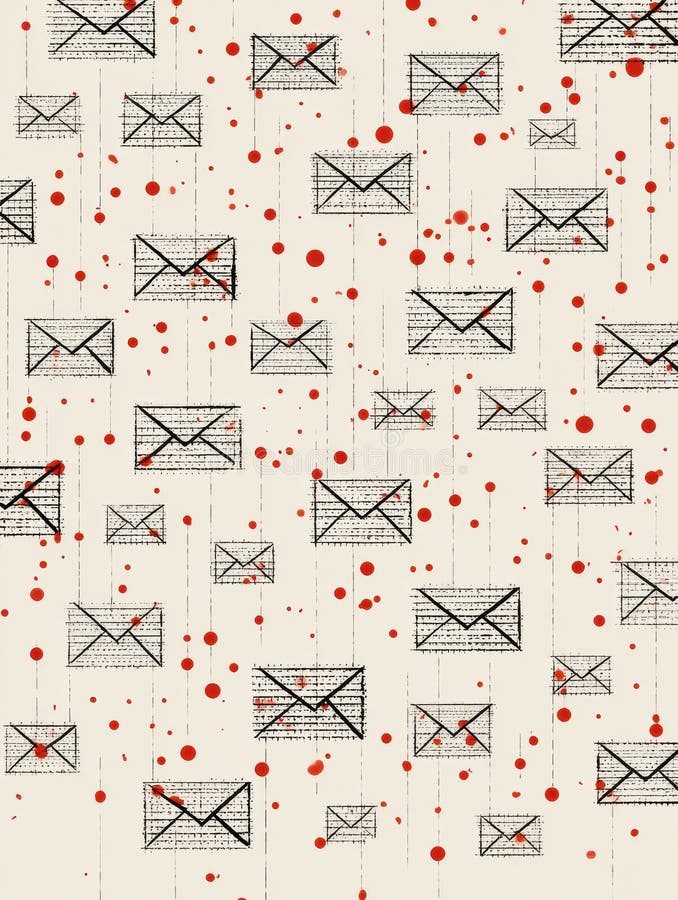 Email Inbox Overflowing with Notifications Displayed in a Minimalist ...