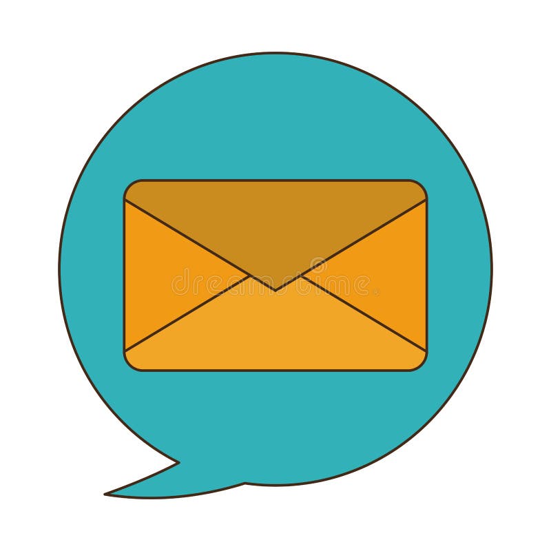 Email inside chat bubble stock vector. Illustration of media - 143554812