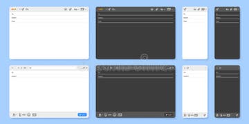 Email Interface. Mail Client New Message Window User Interface, Desktop ...