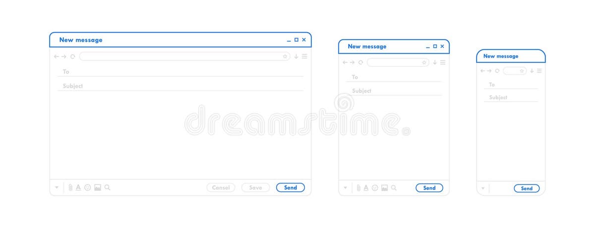 Blank Email Template Stock Illustrations – 10,420 Blank Email Template ...