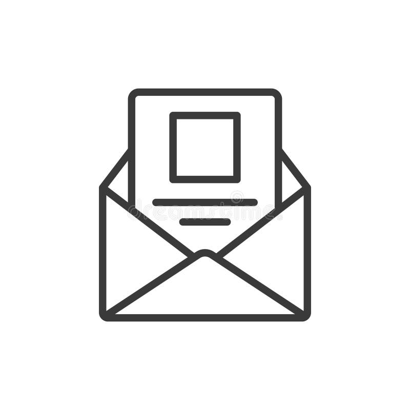 Email Invitation, Icon in Line Design. Email, Invitation, Message ...