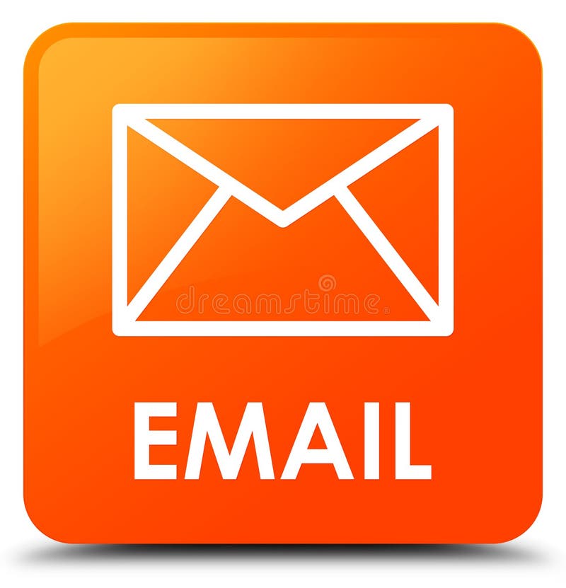 Email Orange Square Button Red Ribbon in Middle Stock Illustration ...