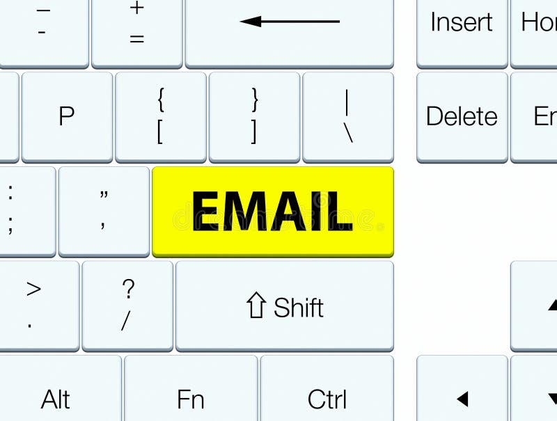 Email Yellow Neon Icon .Transparent Background Stock Illustration ...