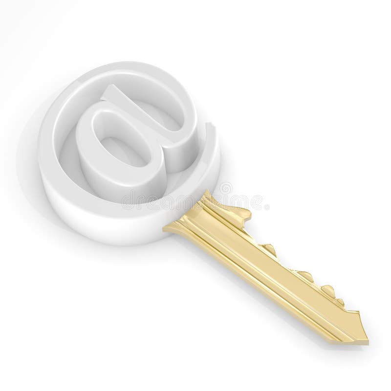 Email key stock illustration. Illustration of internet - 34203381