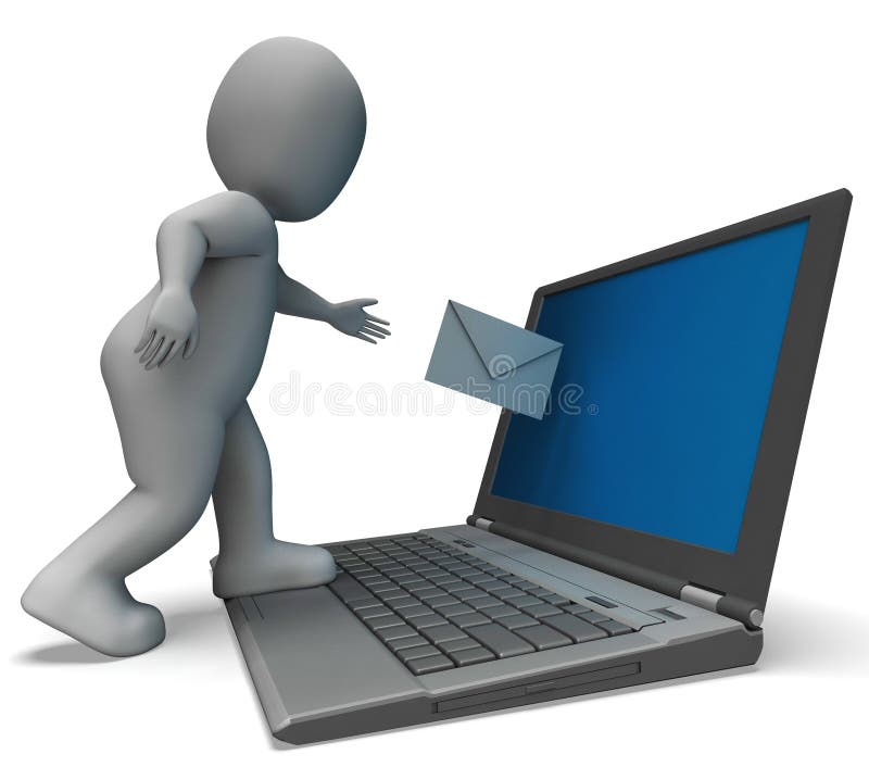 Email From Laptop Showing E-mail Correspondence Stock Illustration ... Email From Laptop Showing E-mail Correspondence Stock Illustration ...