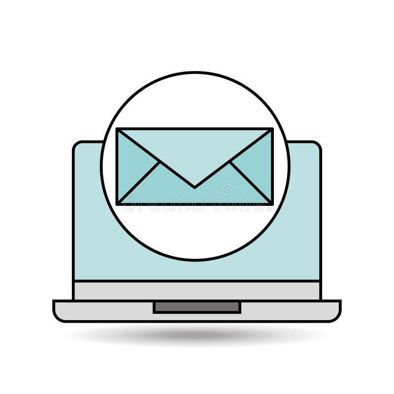 Email Laptop Technology Design Stock Vector - Illustration of email ...