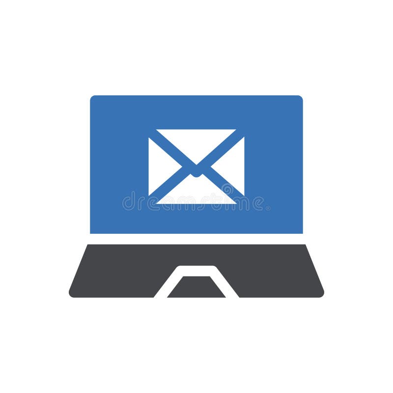 Email laptop stock vector. Illustration of laptop, mail - 217148754