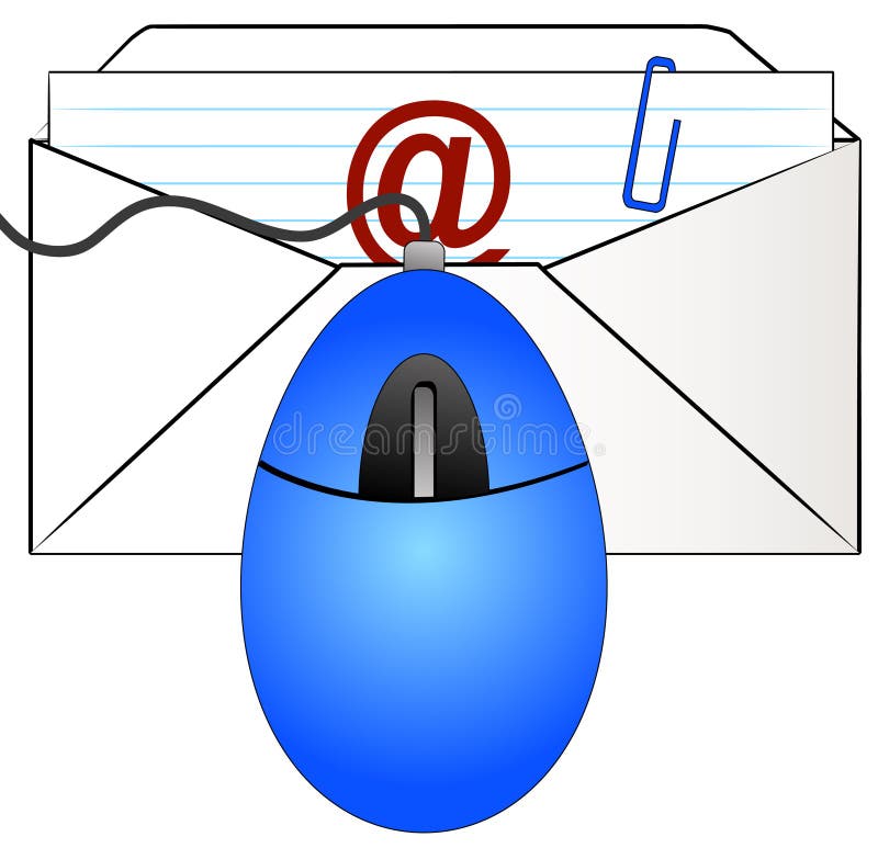 Email letter with mouse stock vector. Illustration of business - 5874023