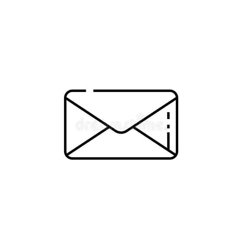 Email Line Icons. Application UI Envelope Symbols, Create New Mail ...