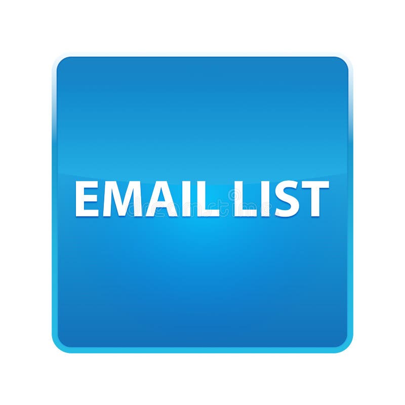 Email List Shiny Blue Square Button Stock Illustration - Illustration ...