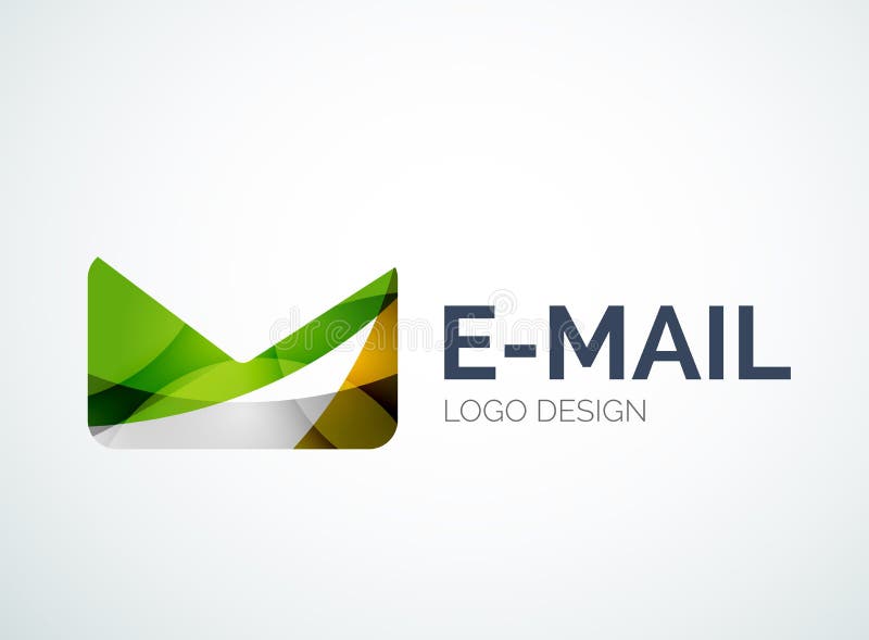 Email Logo Design Made of Color Pieces Stock Vector - Illustration of ...