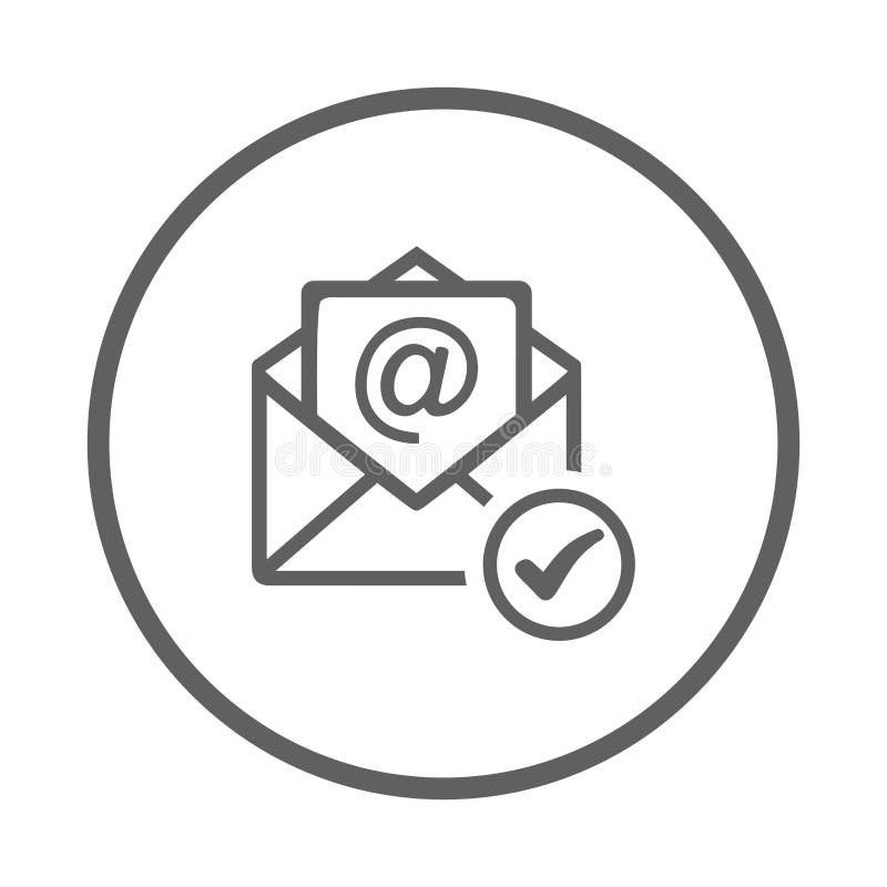 Email, Mail, Envelope Icon. Gray Vector Sketch Stock Illustration ...