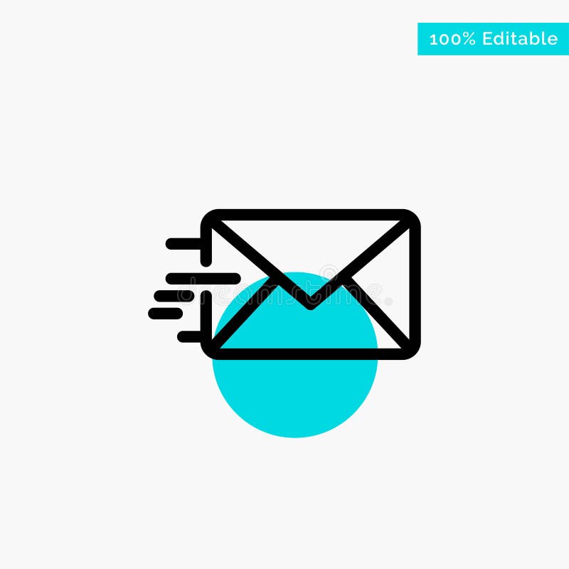 Email, Mail, Message Turquoise Highlight Circle Point Vector Icon Stock ...
