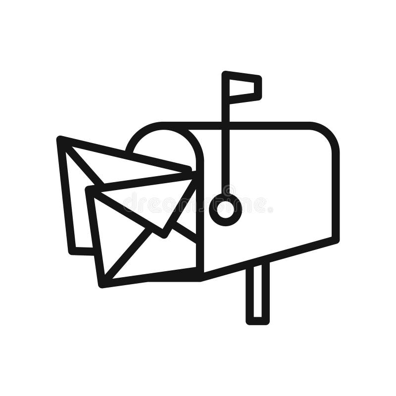 Email Mailbox Icon for Communication Services and Newsletter ...