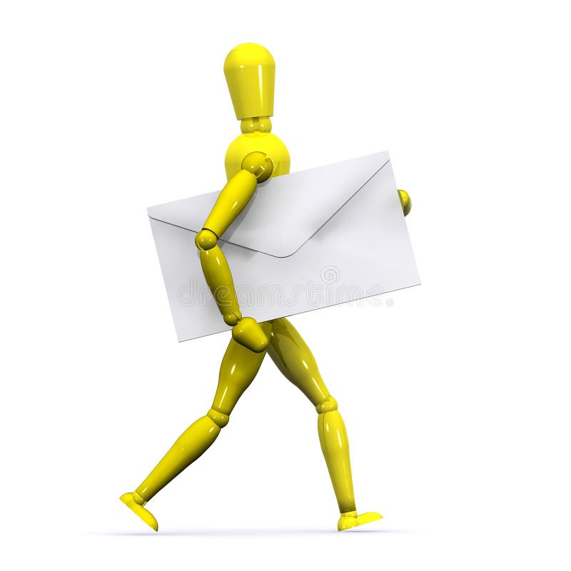 Email Man stock illustration. Illustration of email, deliver - 12625331