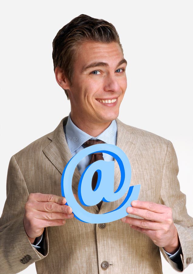 Email man. stock photo. Image of people, employee, internet - 31009770