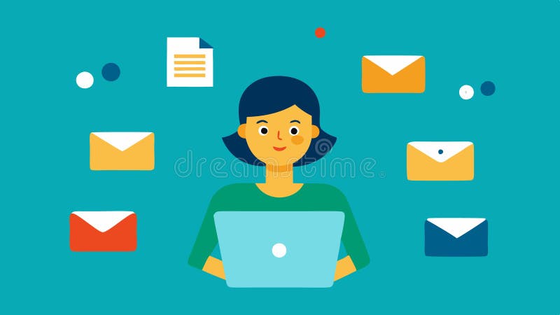 Email Management an Image Depicting a Virtual Assistant Sorting through ...
