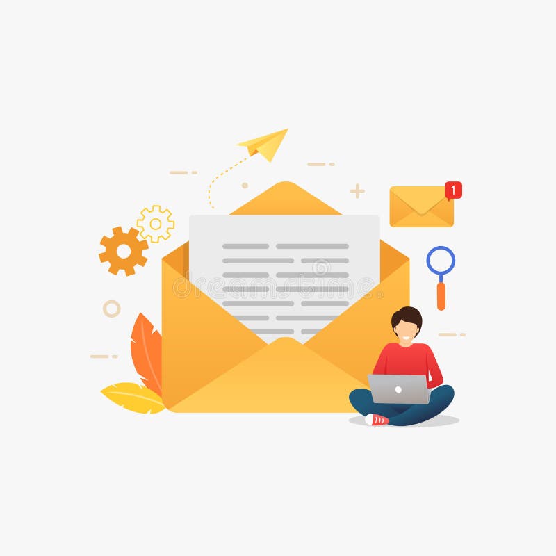 Email Marketing Image Design Concept Vector Illustration and Design ...